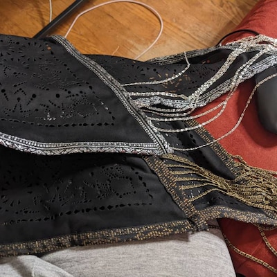 Cosmic Druid Laser Cut Chain Hood Post-apocalyptic Festival Hood Dark ...