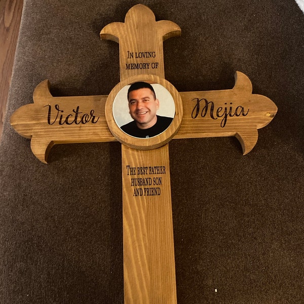 Memorial Cross Personalized for Your Loved One - Ornate Style - Etsy