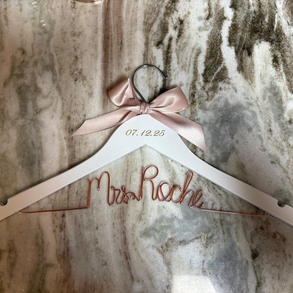 Bridal Hanger, Wedding Name Hanger, Personalized Hanger, Wedding Custom ...