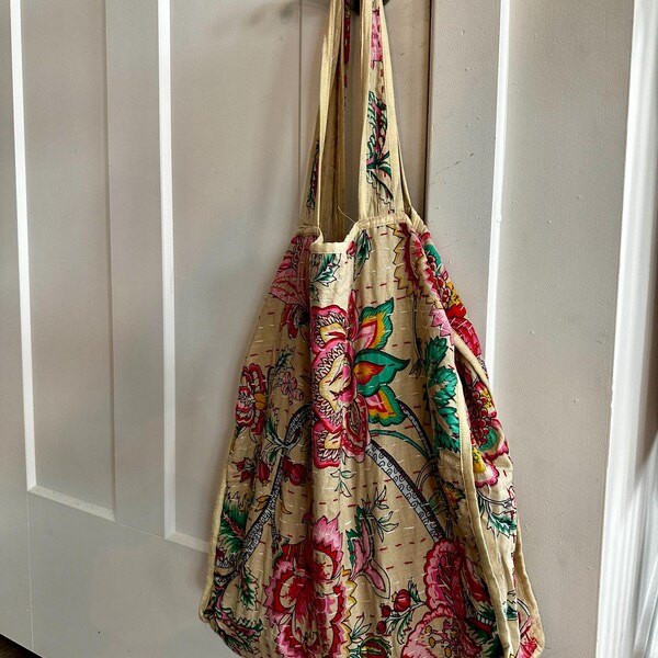 Indian Kantha Bag Tote Bag Hand Stitch Bag Carry Bag Woman Handbag ...