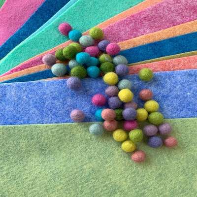 Felt Balls 1cm, Pom Pom, Extra Small Felt Balls, Felt Beads, Wool Felt ...