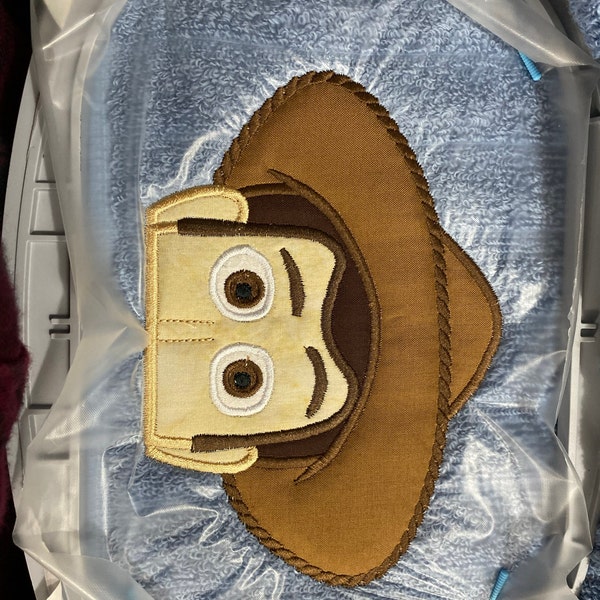 Woody Toy Cowboy Peeker Applique Design 4x4 5x7 and 6x10 Instant ...