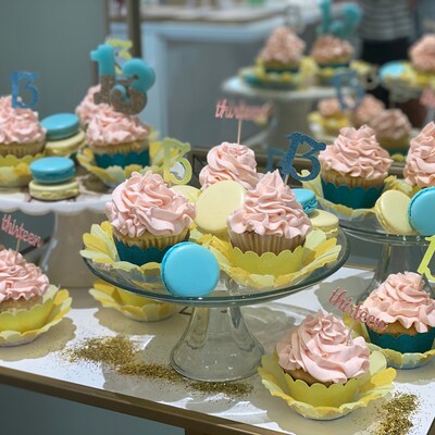 Number 13 Cupcake Toppers Thirteen Food Picks 13th Birthday - Etsy