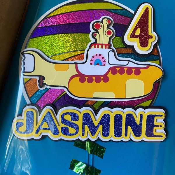 Yellow Submarine Cake Topper - the Beatles Themed Birthday Party ...