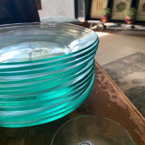 Set of 8 Clear Glass Plates Recycled Glass Plates Zero Waste - Etsy