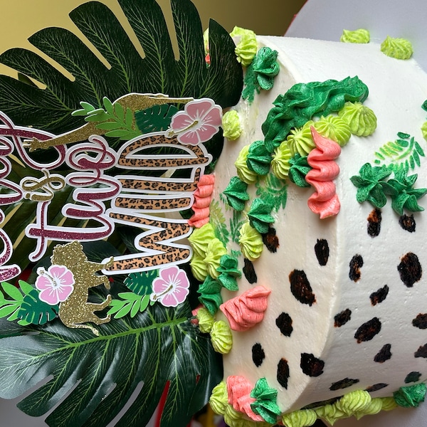 Personalized TWO Wild Cake Topper Jungle Theme Cake Topper Safari Theme ...