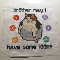 Brother May I Have Some Loops Cat Meme Funny Modern - Etsy Australia