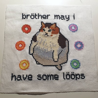 Brother May I Have Some Loops Cat Meme Funny Modern - Etsy