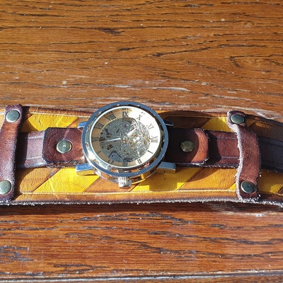 Fallout Inspired Unisex Wrist Watch Made From Full Grain Veg Tan ...
