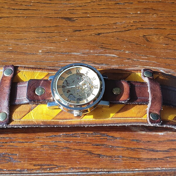 Fallout Inspired Unisex Wrist Watch Made From Full Grain Veg Tan ...
