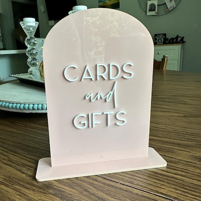 Acrylic Arch Cards and Gifts Sign Acrylic Wedding Sign Wedding Decor ...