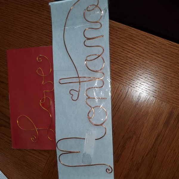 Capital Wire Cursive Letters Wedding Lettering Sign Nursery Decor - Etsy