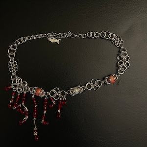 Malleus Maleficarum Gothic Chainmail Rosary Necklace Choker Handmade ...