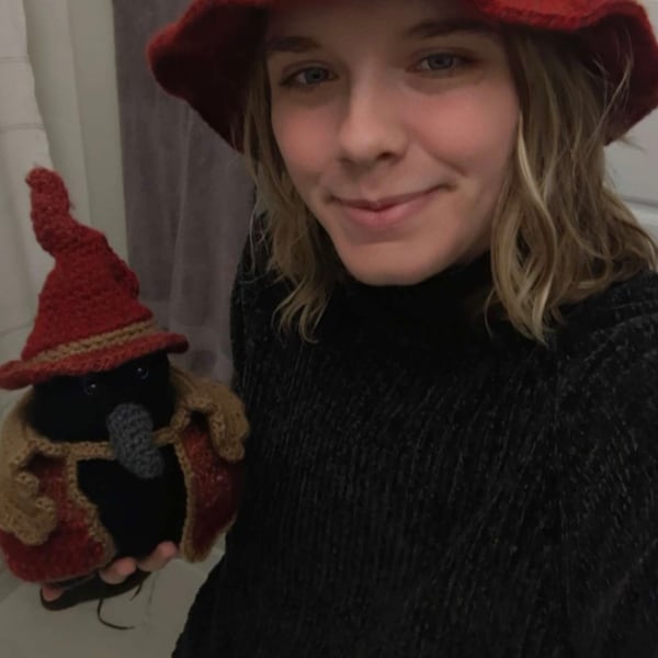 Wizard Crow, PDF Crochet Amigurumi Pattern, Blackbird, Raven, Stuffed ...