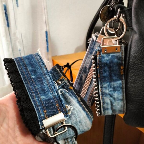 Denim Wallet , Jeans Coin Purse , Jeans Pouch , Upcycled Wallet , Mini ...