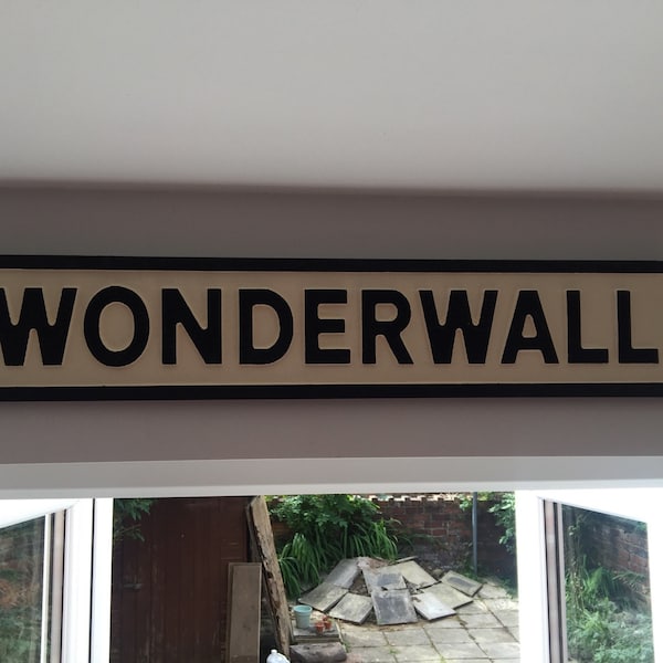 Oasis Inspired Wonderwall Old Fashioned Faux Cast Iron Customisable ...