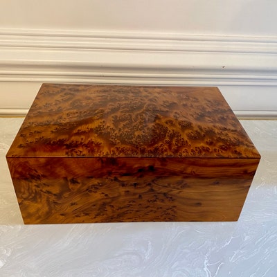 Handmade Secret Opening Wooden Jewelry Box,unique Trinket Box,burl ...