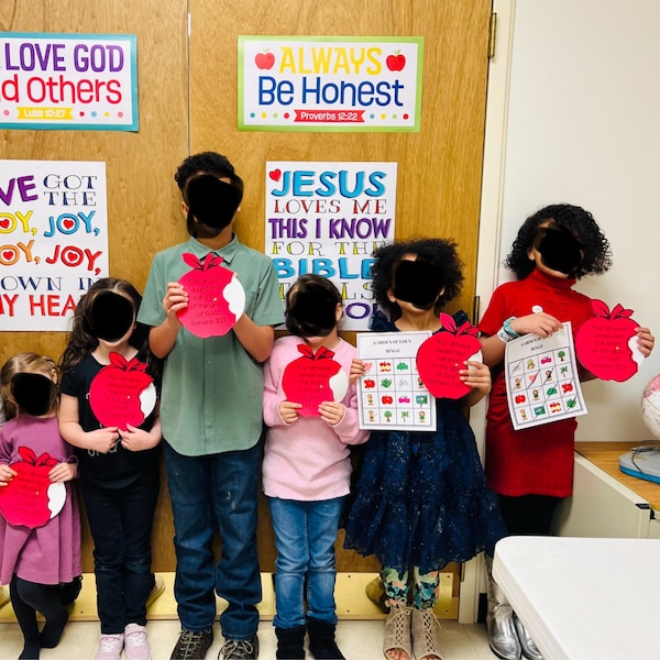 The Lord's Prayer Craft Printable Set for Kids, How to Pray Bible ...