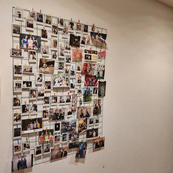 Wire Wall Grid, Mood Board, Photo Frame, Wire Memo Board, Metal Grid ...