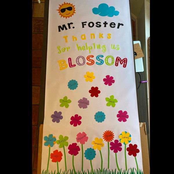 BLOSSOM Teacher Appreciation Day School Door Decor Classroom Decor ...