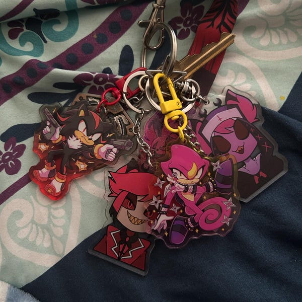 Wave the Swallow Babylon Rogues Colourful Gradient Acrylic Keychain ...
