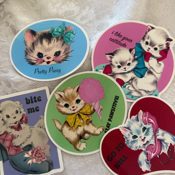 Vintage Inspired Cute Kitsch Colouring Coloring Book Pages Vinnie Boy ...