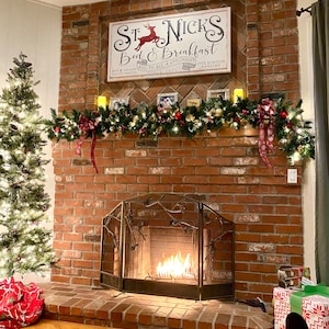 Rustic Christmas Sign Bed & Breakfast Sign Modern Farmhouse Wall Decor ...