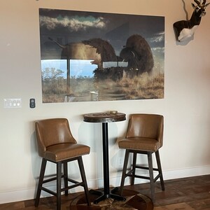 Pub Table 42 Tall Laser Engraved W/ Footrest - Etsy