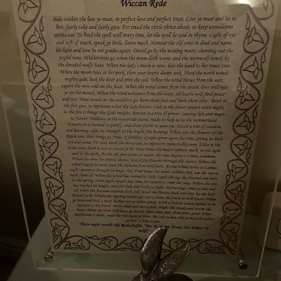 Wiccan Rede Full Version A4 Poster on Parchment Paper Pagan Gift - Etsy