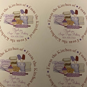 Kitchen Stickers,baking Labels, Cupcake and Cookies, Rolling Pin ...