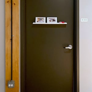 18 in Floating Ledge for Photos and Pictures Stainless Steel, White and ...