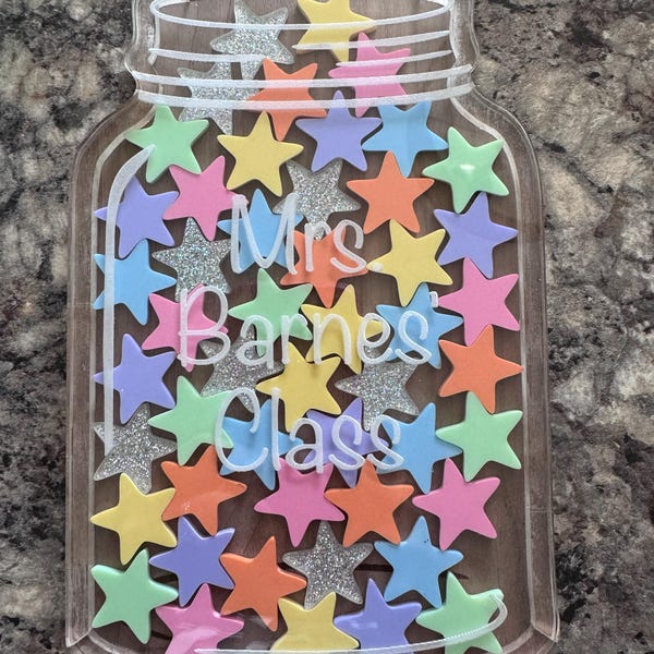 Personalized Reward Jar With Pastel Stars - Etsy