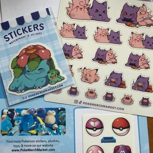 Raichu Peeker Sticker 5, Kawaii Kanto Pokemon Sticker, Cute Waterproof ...