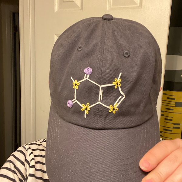 Custom Embroidered Chemical Structure Baseball Cap, Science Gift - Etsy