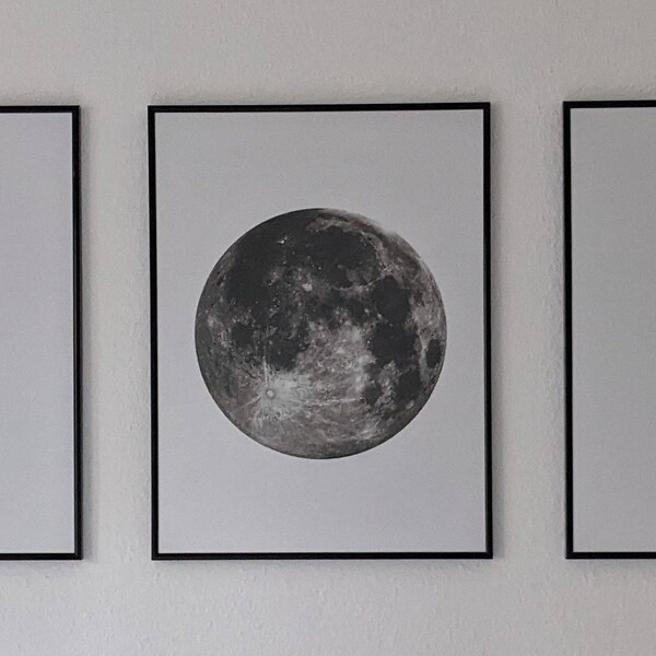 Moon Decor Bedroom, Above Bed Decor, Home Wall Decor, Moon Art Print ...