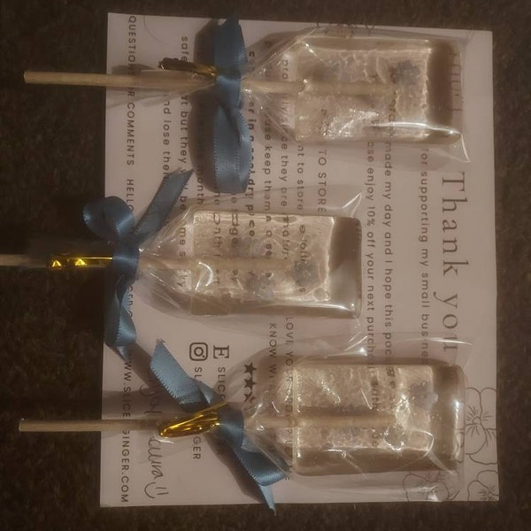 10 Wildflower Rectangle Lollipops - Etsy