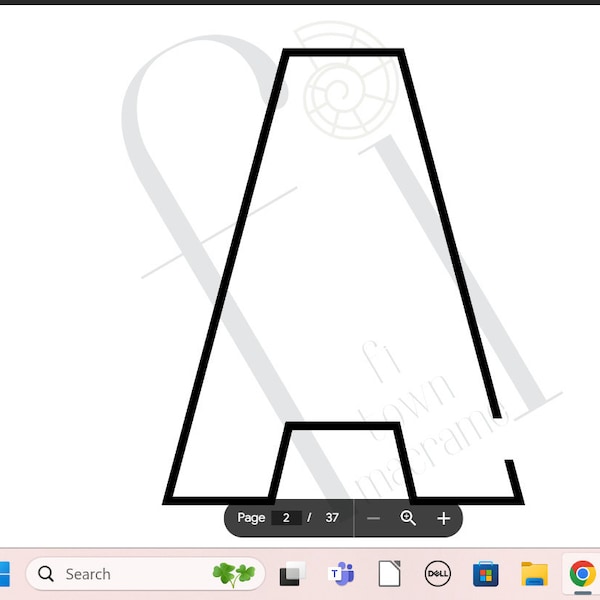 Initials and Numbers Block Font Template Bundle for Knitted Wire Art ...