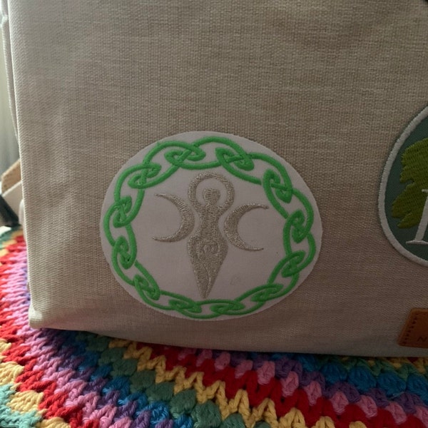 IRON ON Embroidered Patch With the Wicca Goddess- Pagan Paganism ...