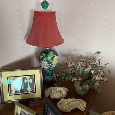 Asian Lamp Finials Chinese Calligraphy Symbols on Brass Hardware A ...