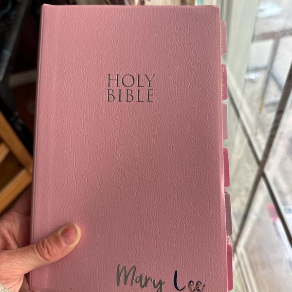 PINK NIV Thin Print BIBLE, Bible With Tabs, Personalized Gifts - Etsy