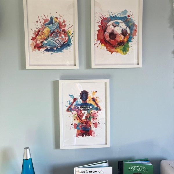 Printable Soccer Wall Art Prints, Personalized Soccer Poster, Boys ...
