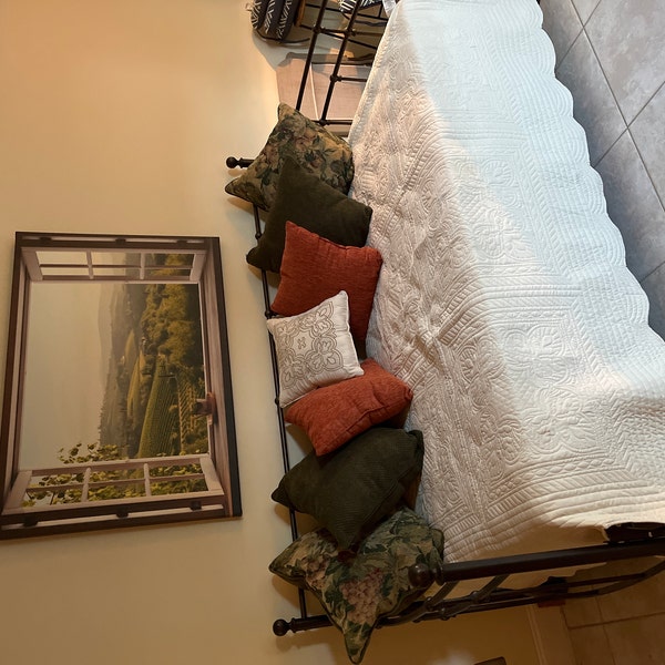 Open Window With Tuscany View Canvas Print, Tuscany Painting, Mountains ...