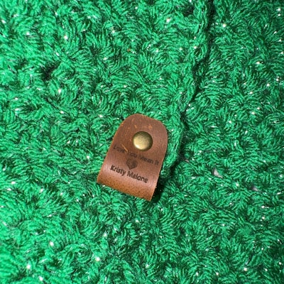 Custom Name Labels,your Design Your Log Real Leather Tags,knitting ...