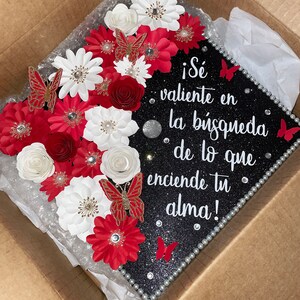 Purple/gold Graduation Cap Topper Paper Flowers Paper - Etsy