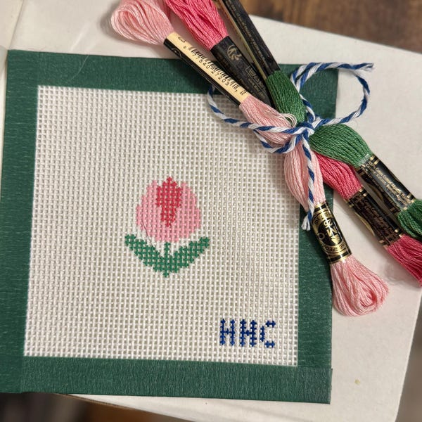 Mini Tulip Needlepoint Canvas - Etsy