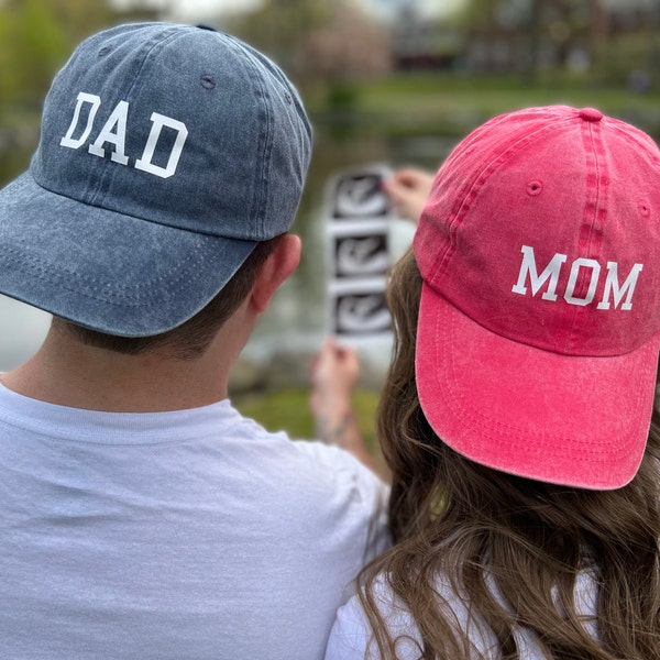 Mom & Dad Unstructured Dad Hat Cap, Pigment Dyed Unstructured Baseball ...