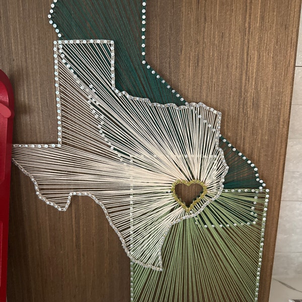 THREE Overlapping State/country String Art Sign, Connecting States ...