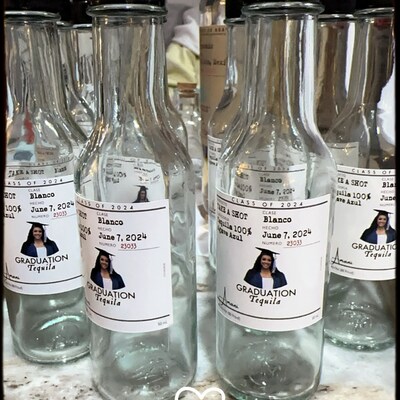 Custom Patron Label, Liquor Label, Graduation Bottle Labels, Grad Gift ...