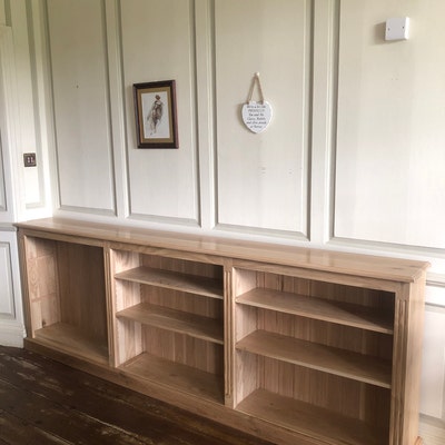 Solid Pine 8ft Tall Bookcase Adjustable Display Triple - Etsy UK