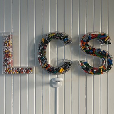 Fillable Acrylic Letters, Wall Hanging, Bedroom Decor, Playroom Decor ...